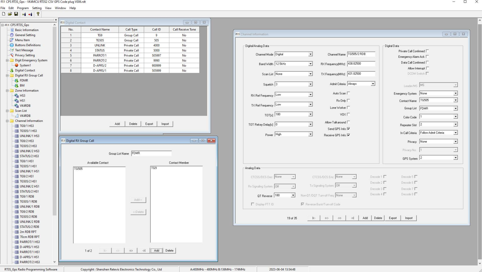 Basic Codeplug for the FreeDMR network using VK4RDB TS2 - VKFreeDMR